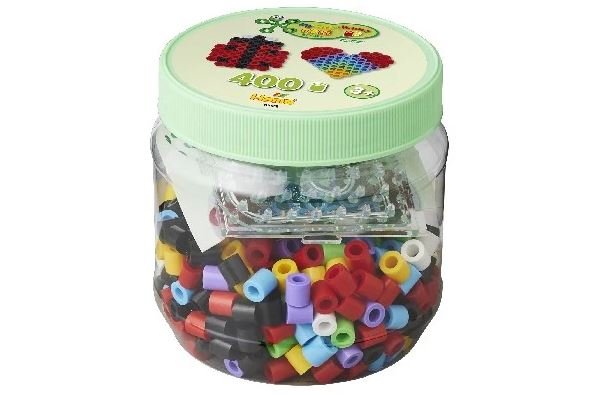 HAMA - Hama maxi perler - 400 perler+2 plader i grøn dåse - HAMA - Arvingen
